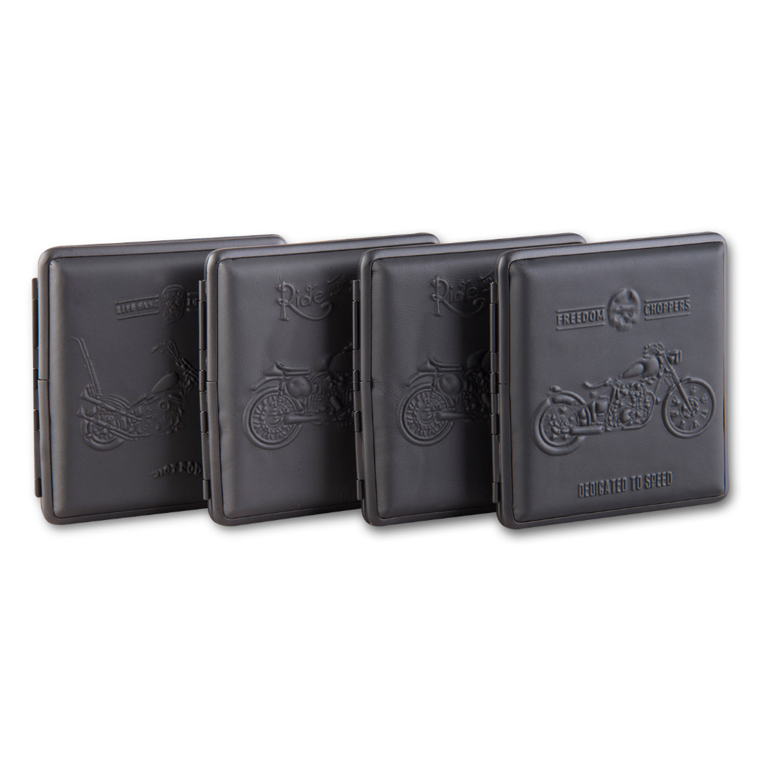 Zigarettenetui Leder Classic Motorbikes 3D - Tabakfabrik Roth