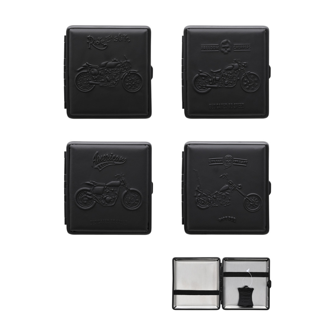 Zigarettenetui Leder Classic Motorbikes 3D - Tabakfabrik Roth